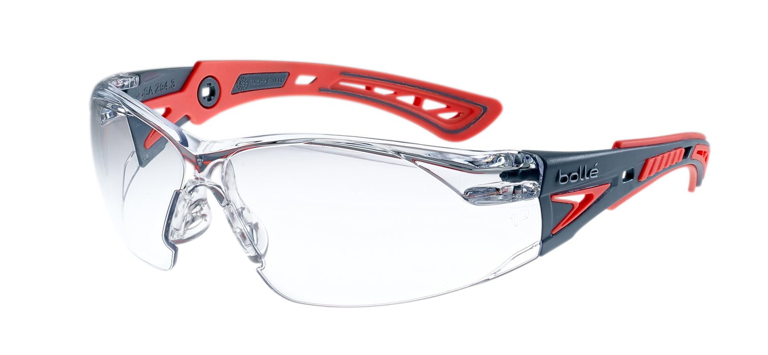 Bolle Rush Plus Small Safety Glasses RUSHPSPSIS (Clear Lenses) (Min Qt